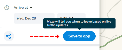 How to save routes in Waze (to set or change starting point)