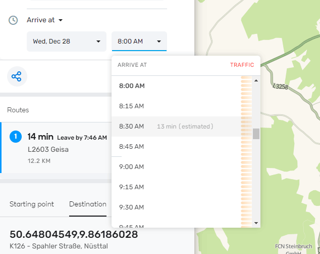 How to save routes in Waze (to set or change starting point)